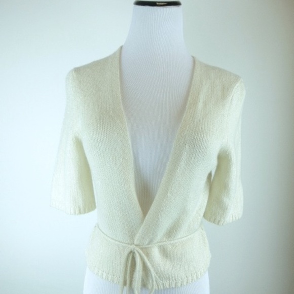 Theory | Sweaters | Theory Cashmere Cream Silver Wrap Around V Neck ...